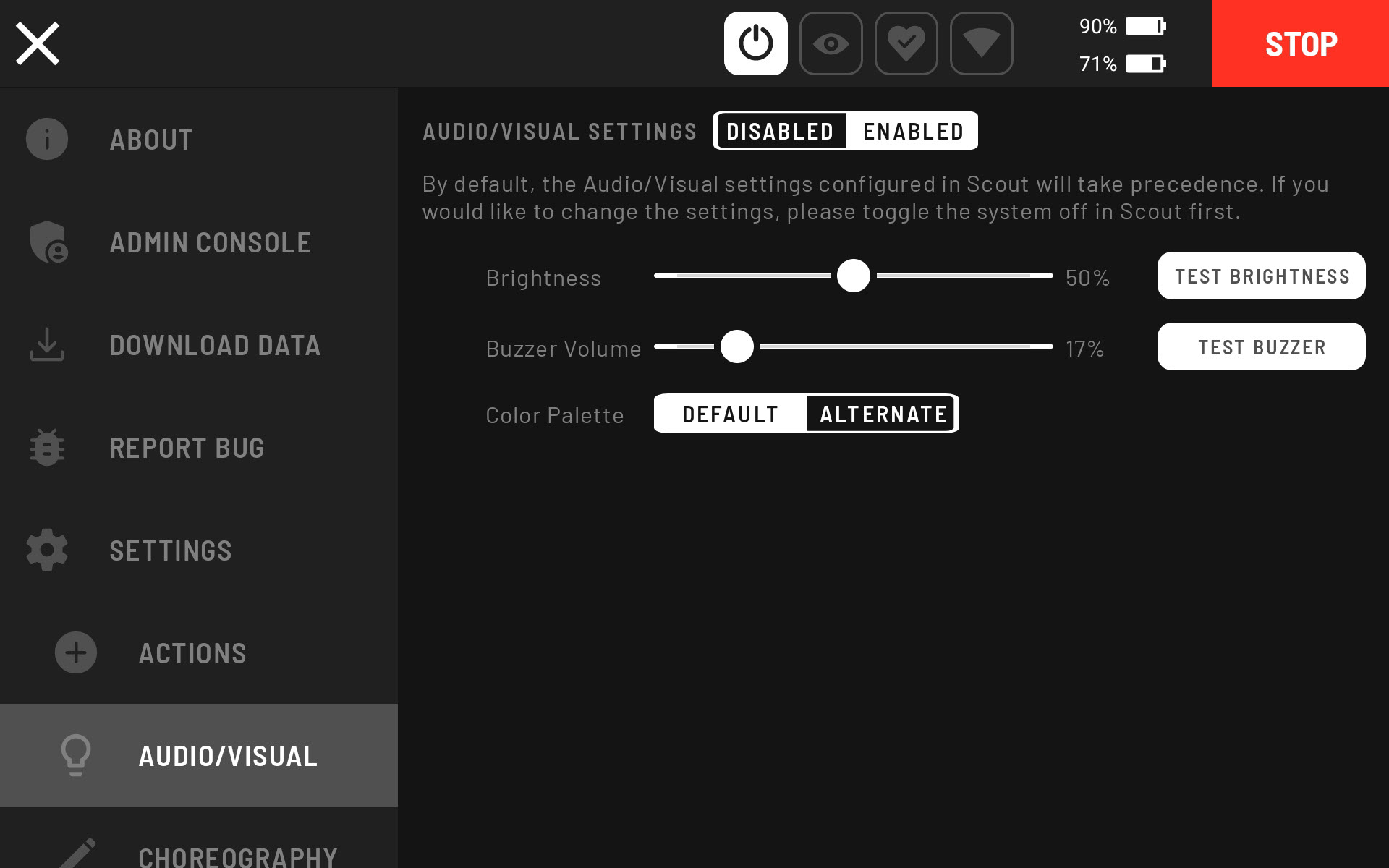 Auditory and Visual (A/V) Warning System