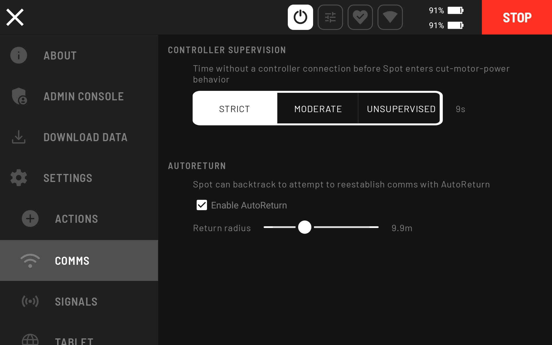 Loss of Connection to the Controller
