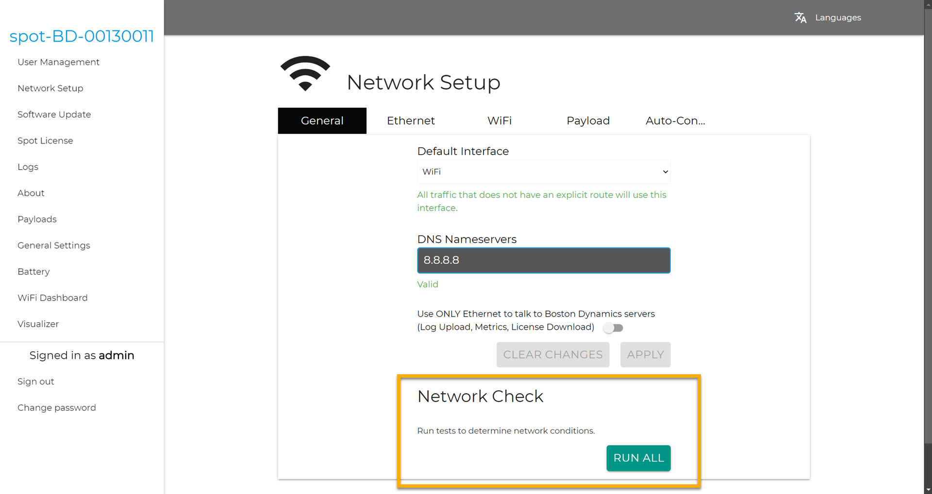 Spot Network Configuration
