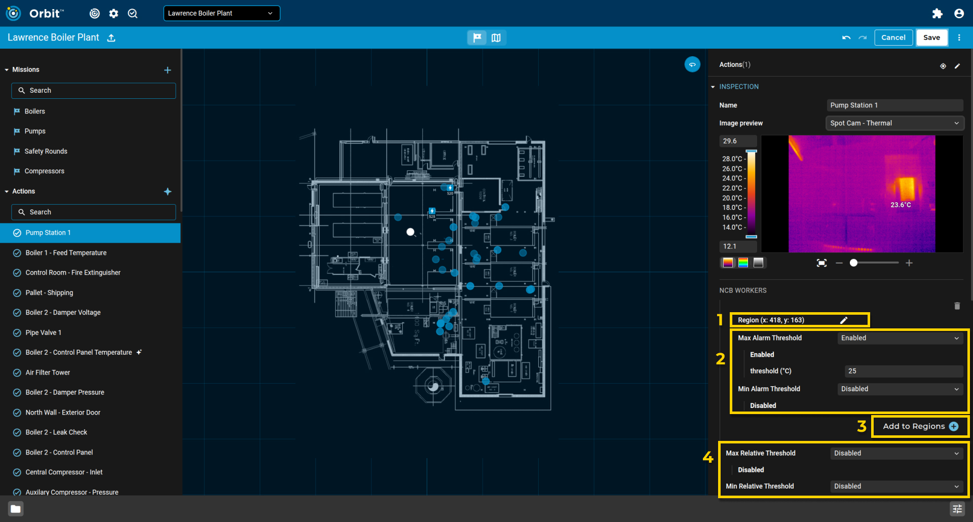 Edit and View Thermal Data with Orbit