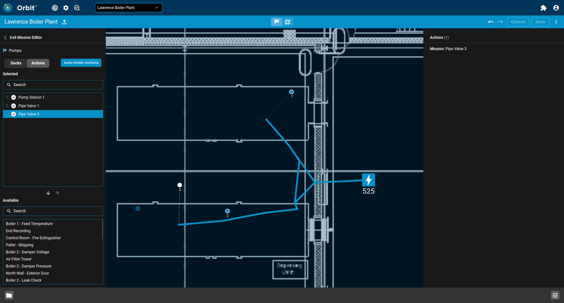 Record Actions Along an Existing Route
